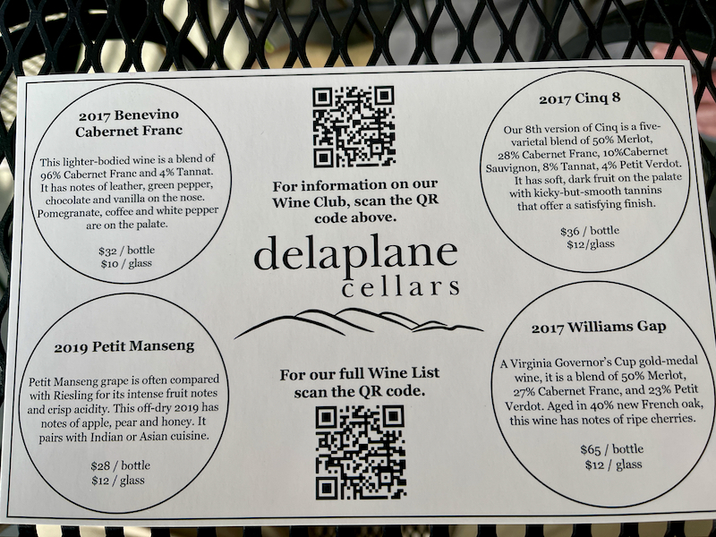 Delaplane Cellars Visit – Virginia Wine Time